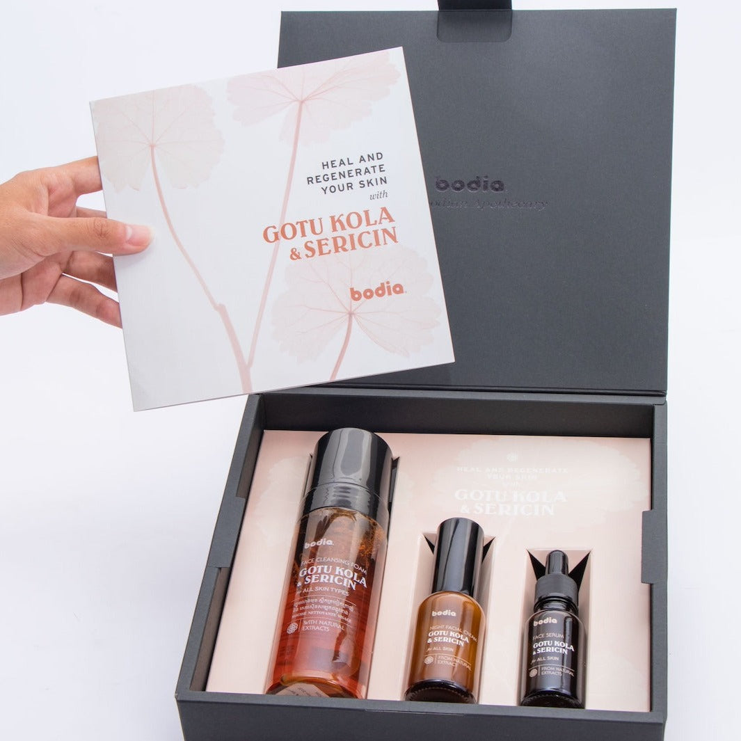 Coffret Skincare Routine Naturelle- Gotu Kola & Sericine – Bodia ...